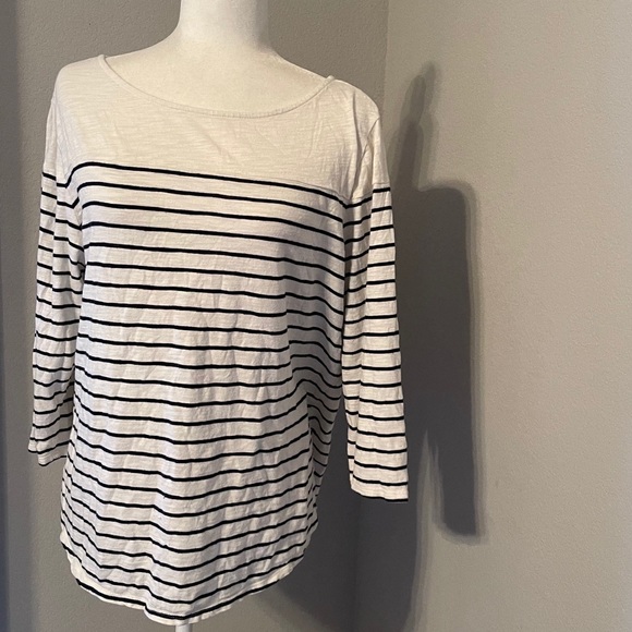Chico's | Tops | Chicos Striped Modalcotton Top | Poshmark